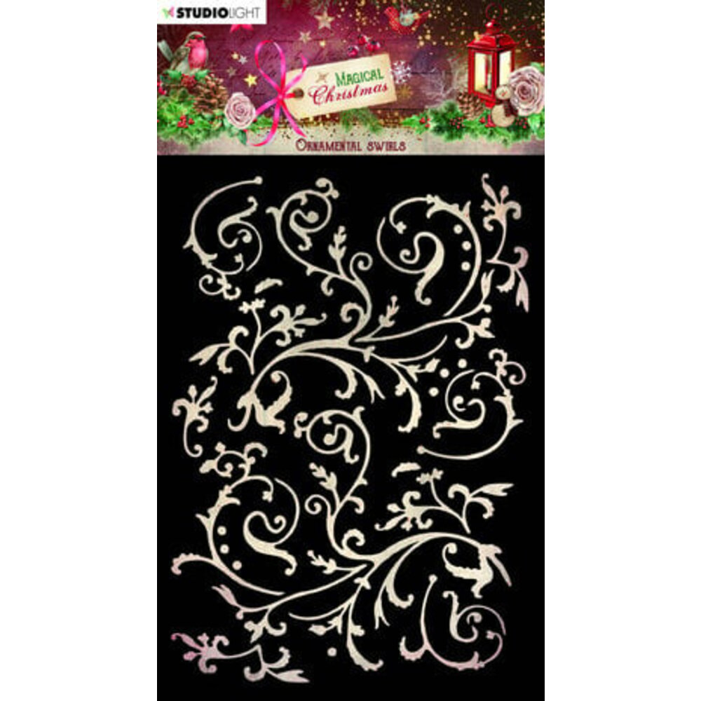 Studio Light Magical Christmas Masking Stencil Ornamental Swirls (SL-M ...