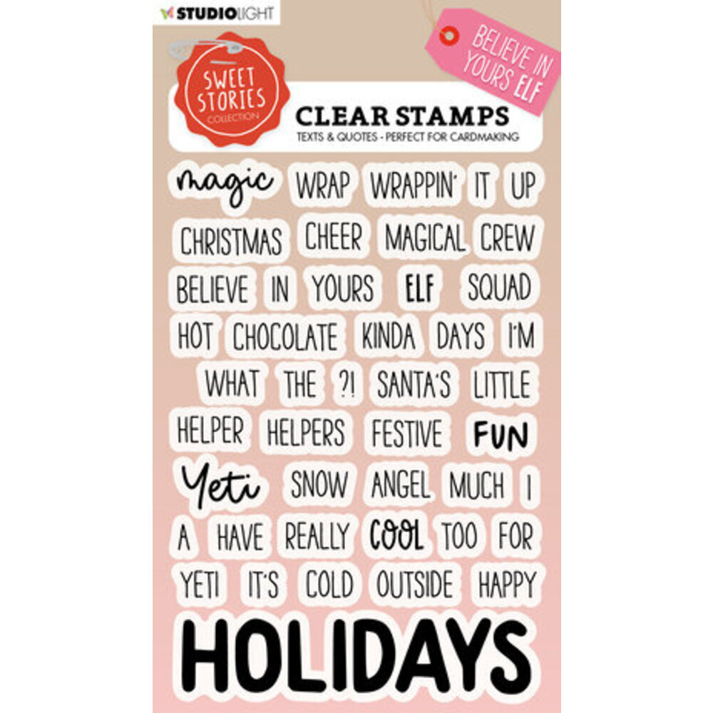 Studio Light Sweet Stories Clear Stamp Quotes Believe in Yours Elf (SL ...