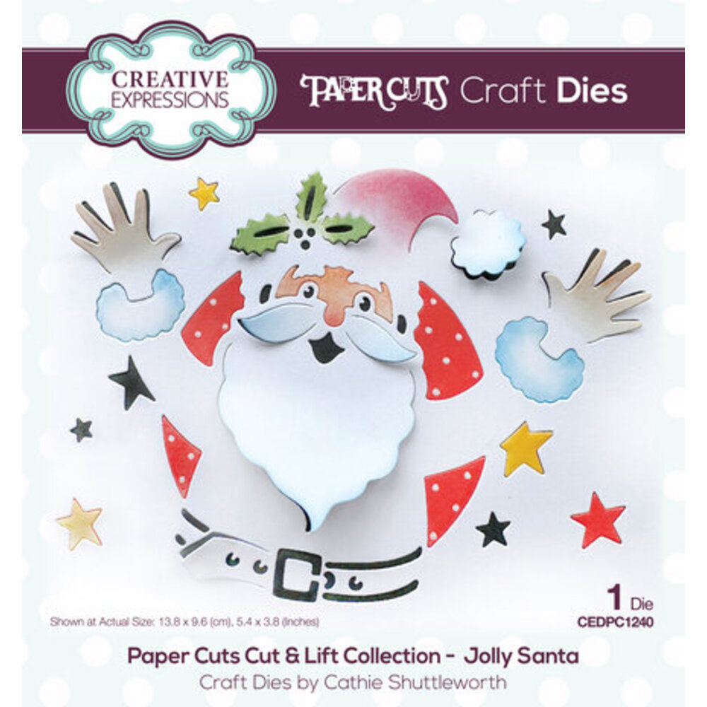 Creative Expressions Cathie Shuttleworth Craft Die Jolly Santa (CEDPC1 ...