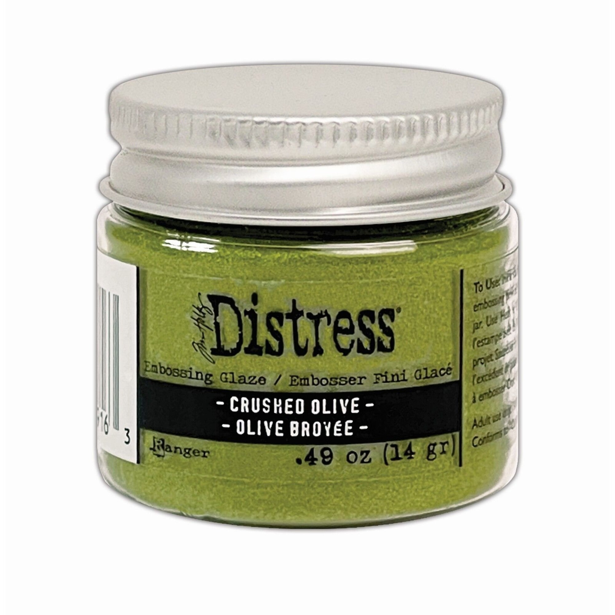 Ranger Distress Embossing Glaze Crushed Olive (TDE79163) - Paperpads.nl