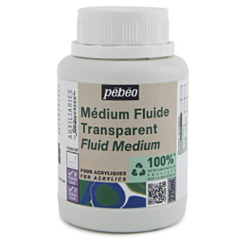 Pebeo Transparent Fluid Medium 225ml (818653) - Paperpads.nl