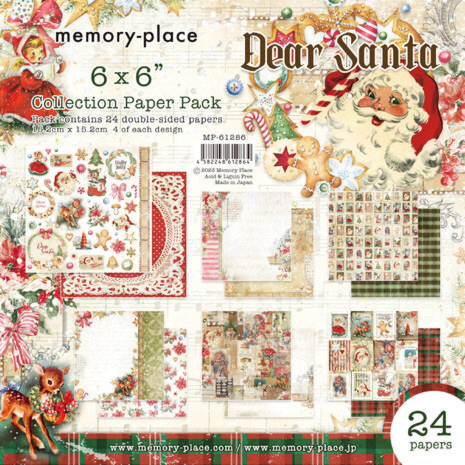 Memory Place Dear Santa 6x6 Inch Paper Pack (MP-61286) - Paperpads.nl