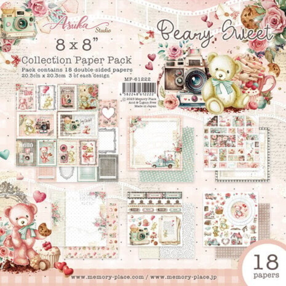 Memory Place Beary Sweet 8x8 Inch Paper Pack (MP-61222) - Paperpads.nl