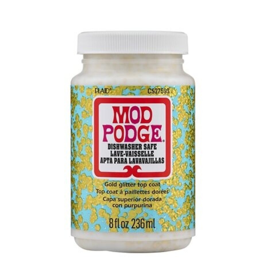 Mod Podge Dishwasher-safe Gold Glitter Top Coat 236 ml (CS27593 ...