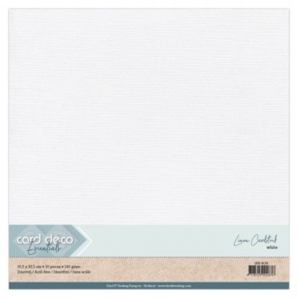 Card Deco Linen Cardstock White 10 Vel 30,5x30,5 cm (LKK-SC01 ...