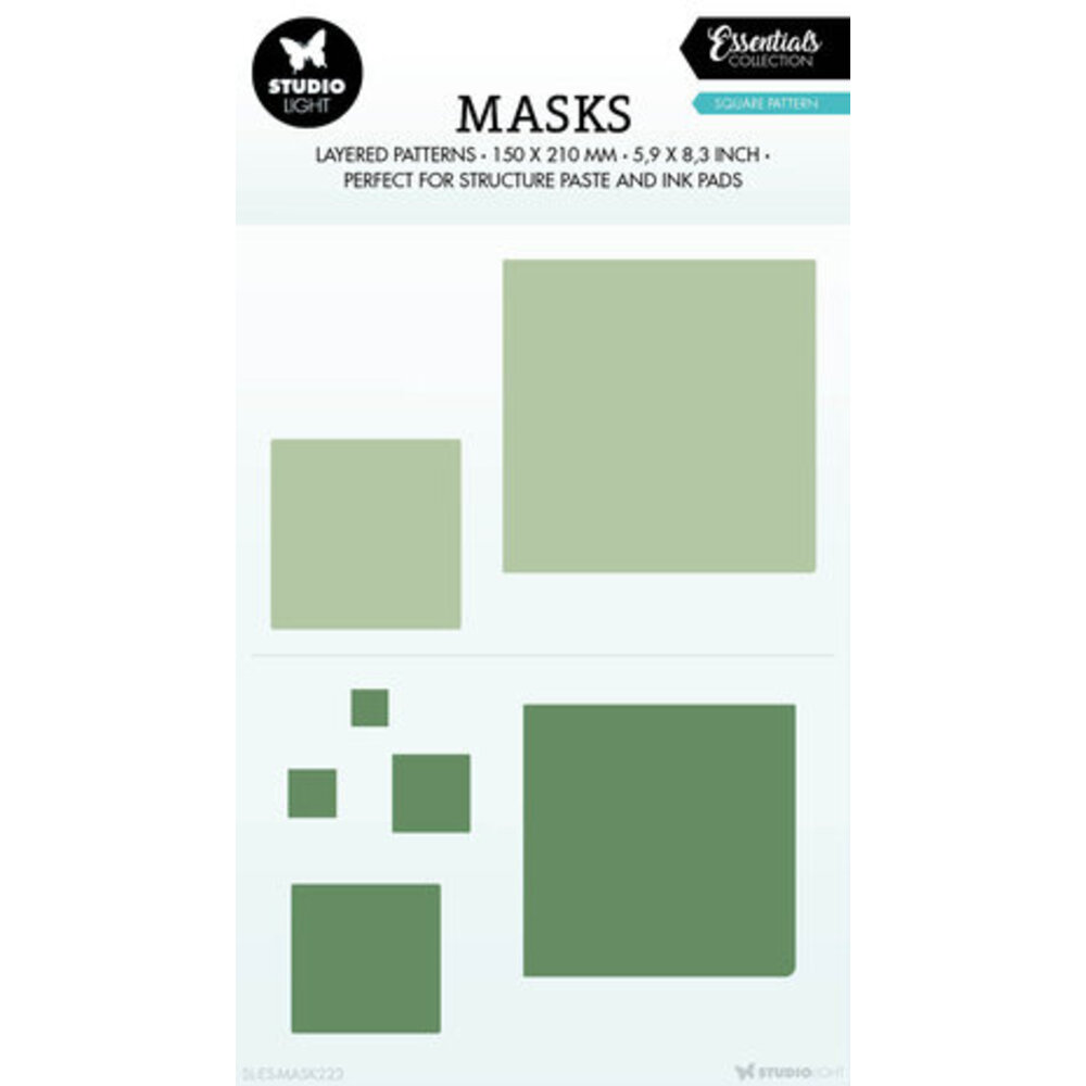 Studio Light Essentials Square Pattern A5 Masking Stencil (SL-ES-MASK2 ...