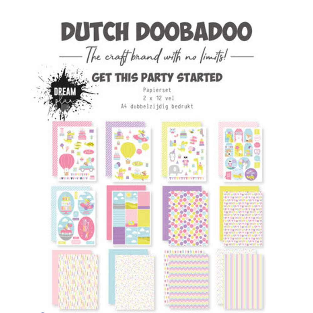Dutch Doobadoo Dutch Paper Art A4 Dream Plan Do Get This Party Started ...