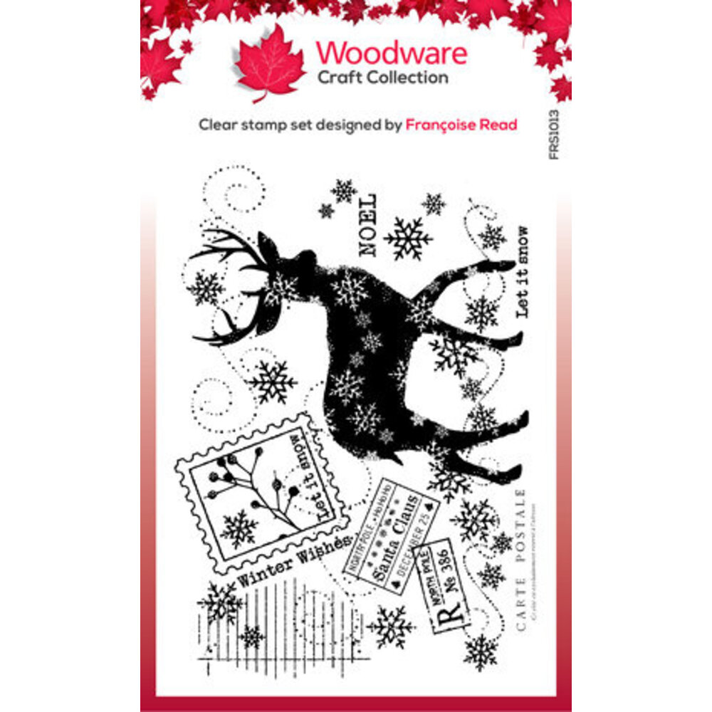 Woodware Winter Reindeer Clear Stamps (FRS1013) - Paperpads.nl