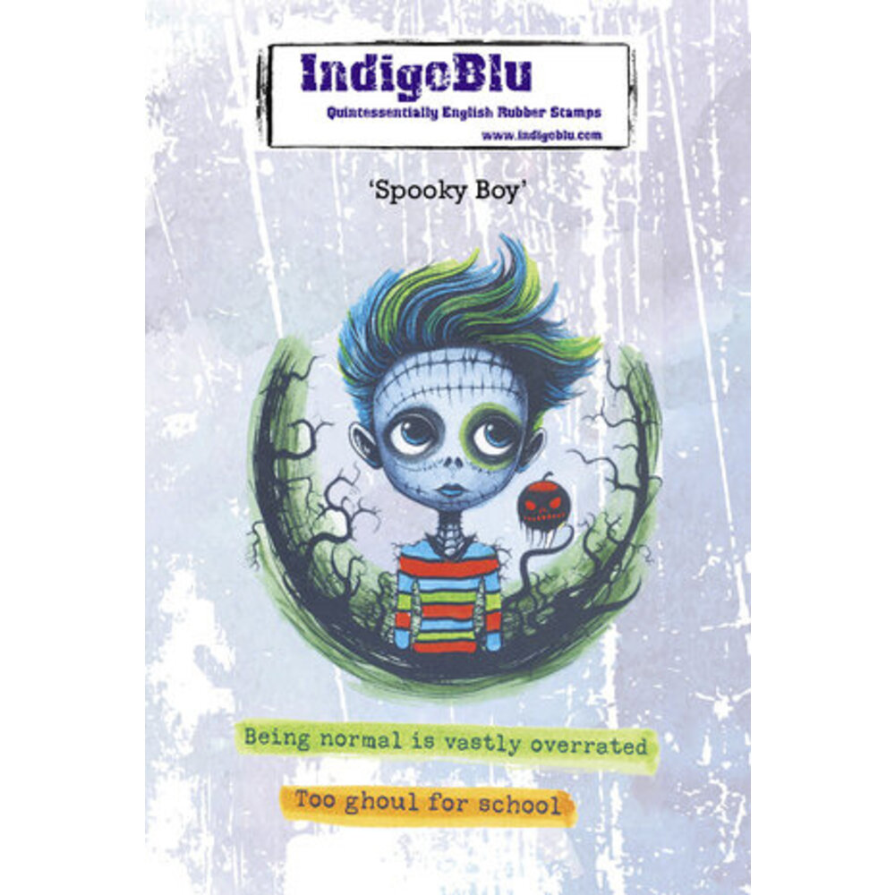 IndigoBlu Spooky Boy A6 Rubber Stamps (IND1186) - Paperpads.nl