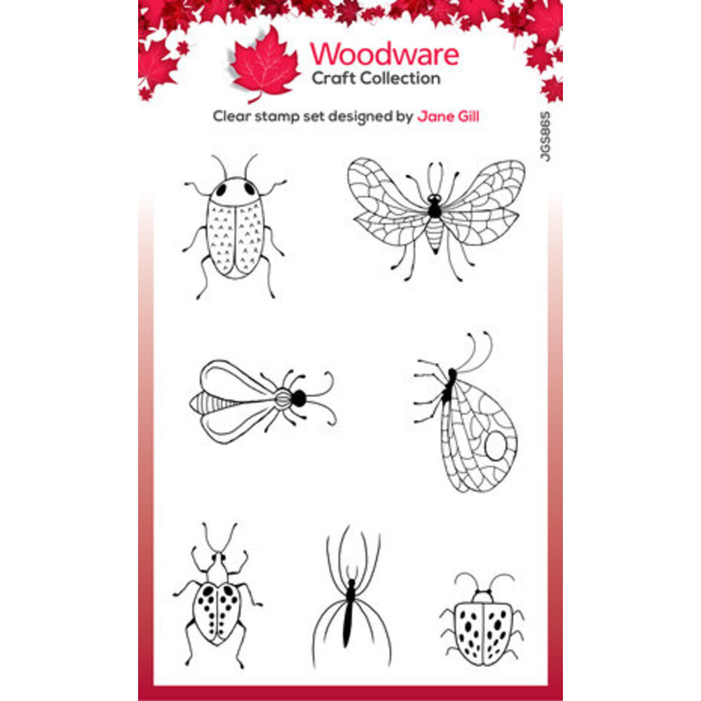 Woodware Bug Doodles Clear Stamps (JGS865) - Paperpads.nl