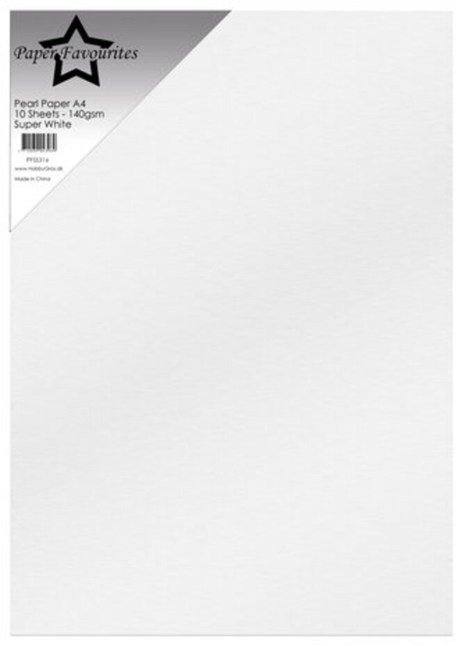 Paper Favourites Super White A4 Pearl Paper 140gsm (PFSS316) - Paperpads.nl