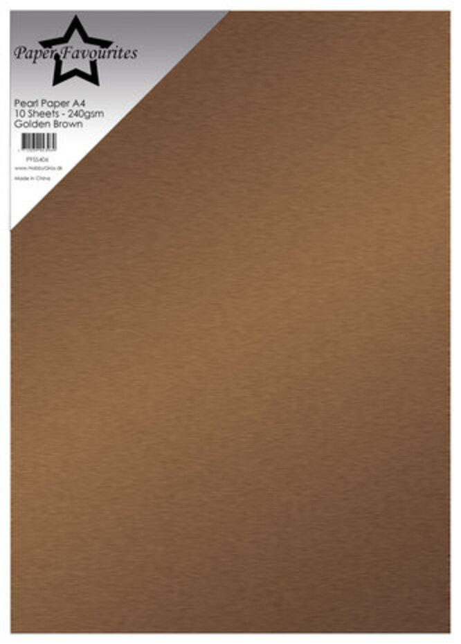 Paper Favourites Golden Brown A4 Pearl Paper 240gsm (PFSS406 ...