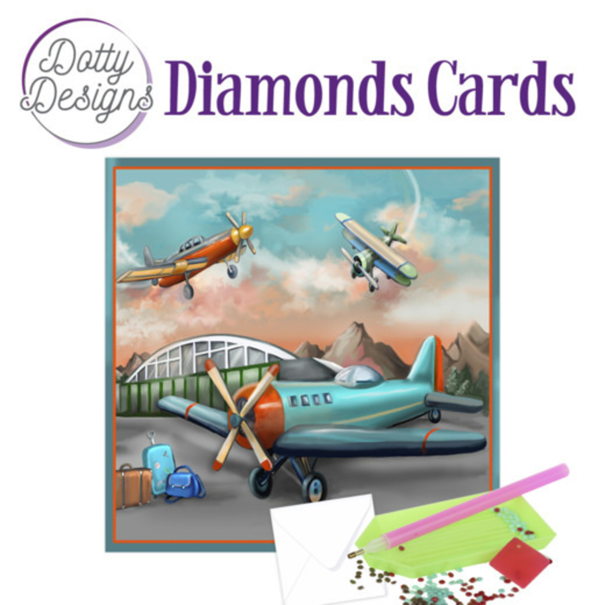 Find It Trading Diamond Cards Set Planes (DDDC1027) - Paperpads.nl