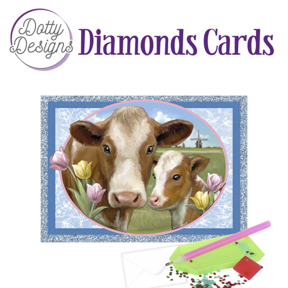 Find It Trading Diamond Cards Set Cows (DDDC1098) - Paperpads.nl