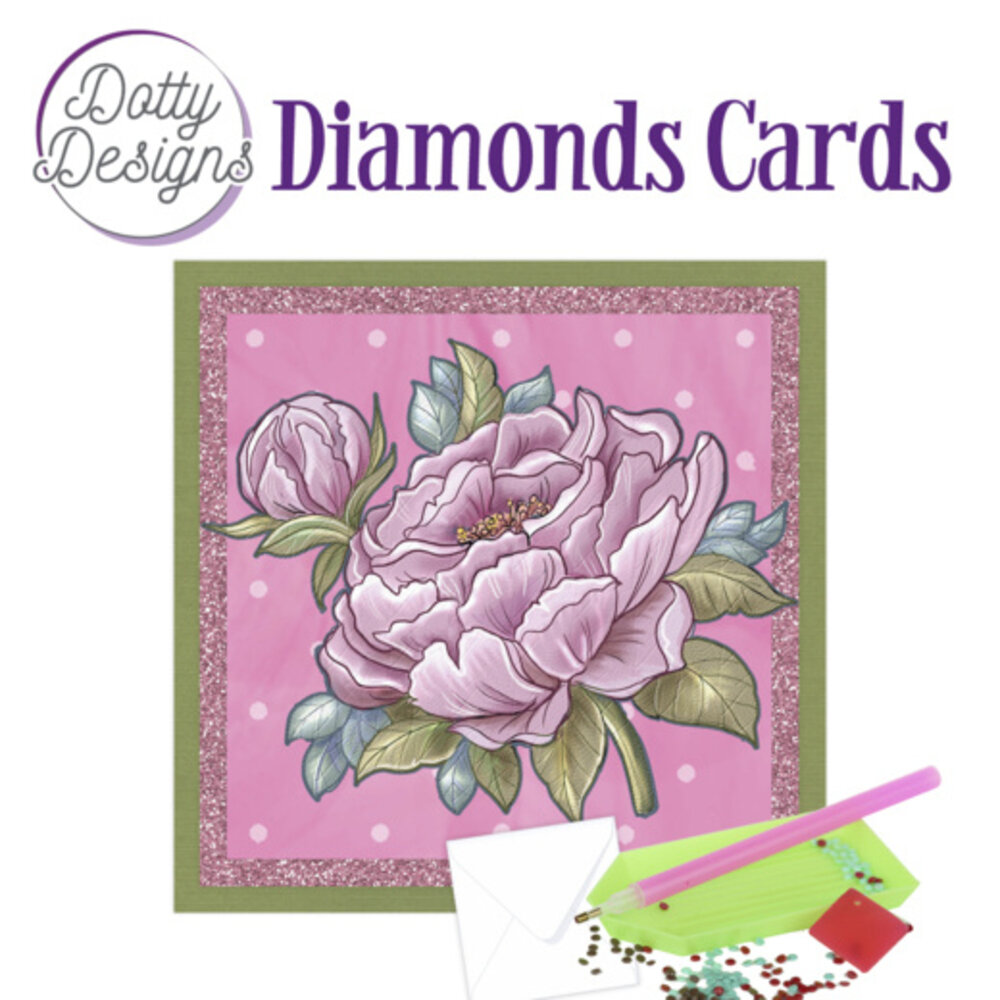 Find It Trading Diamond Cards Set Large Pink Peony (DDDC1105 ...