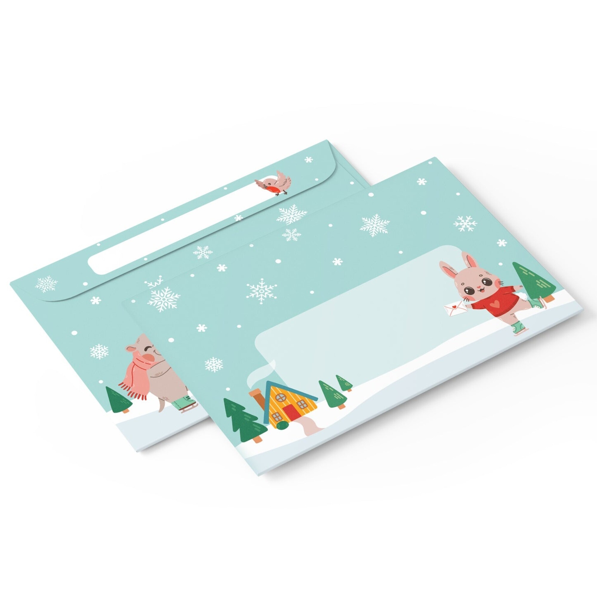 Little Lefty Lou Winter Ice Skating Envelopes (EN003) - Paperpads.nl