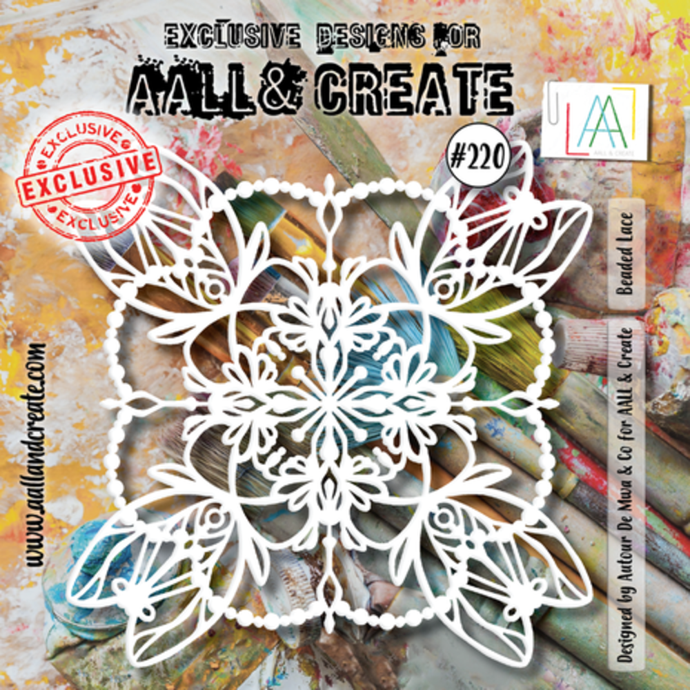 AALL and Create Masking Stencil 6x6 Inch Beaded Lace (AALL-PC-220 ...