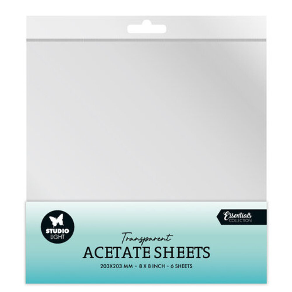 Studio Light Essentials Acetate Sheets 8x8 Inch Transparent (SL-CO-ACS ...