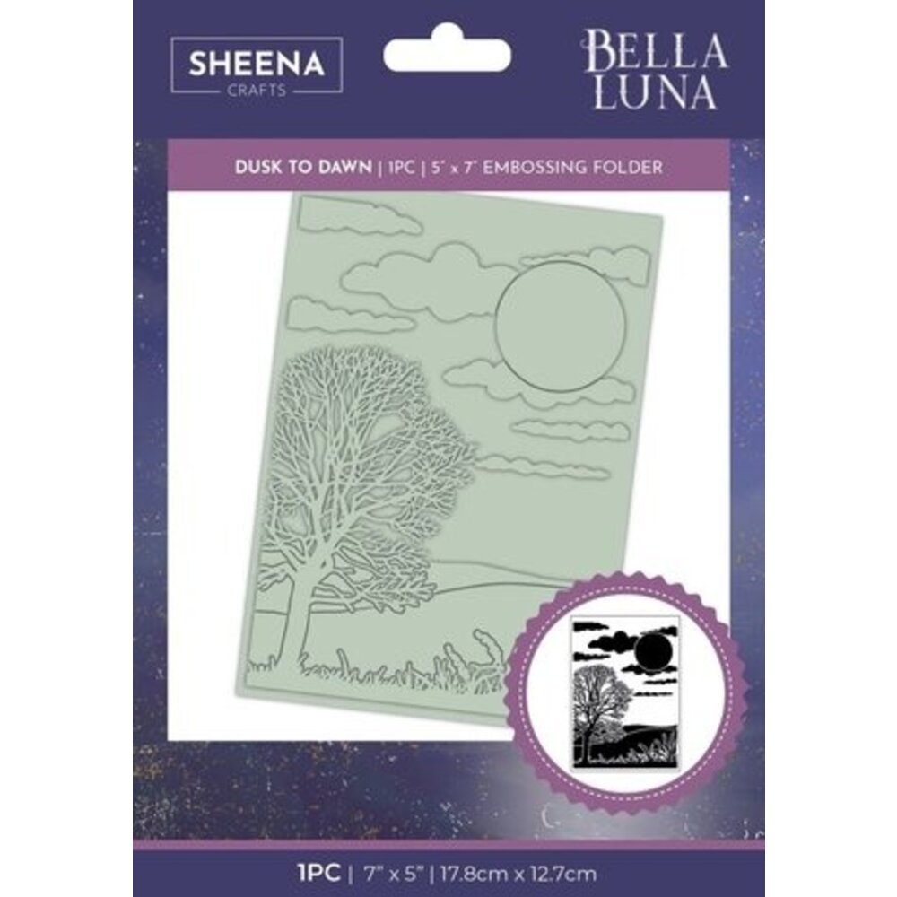 Sheena Bella Luna Embossing Folder Dusk to Dawn (SD-BL-EF5-DTD ...