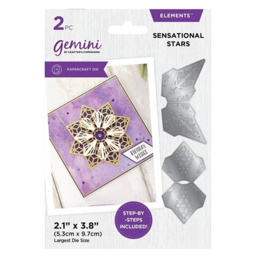 Gemini Kaleidoscope Origami Elements Dies Sensational Stars (CC-DCE-MD ...