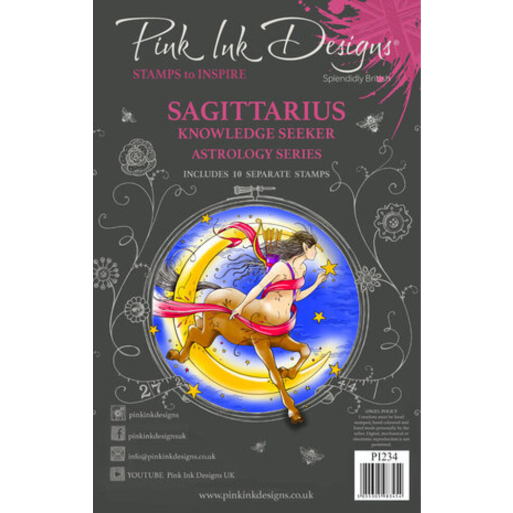 Pink Ink Designs Astrology Series Sagittarius "Knowledge Seeker" A5 Cl ...