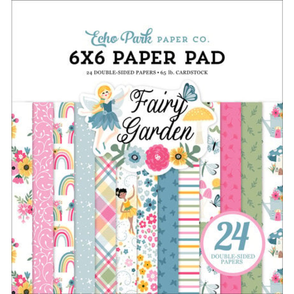 Echo Park Fairy Garden 6x6 Inch Paper Pad (FG338023) - Paperpads.nl
