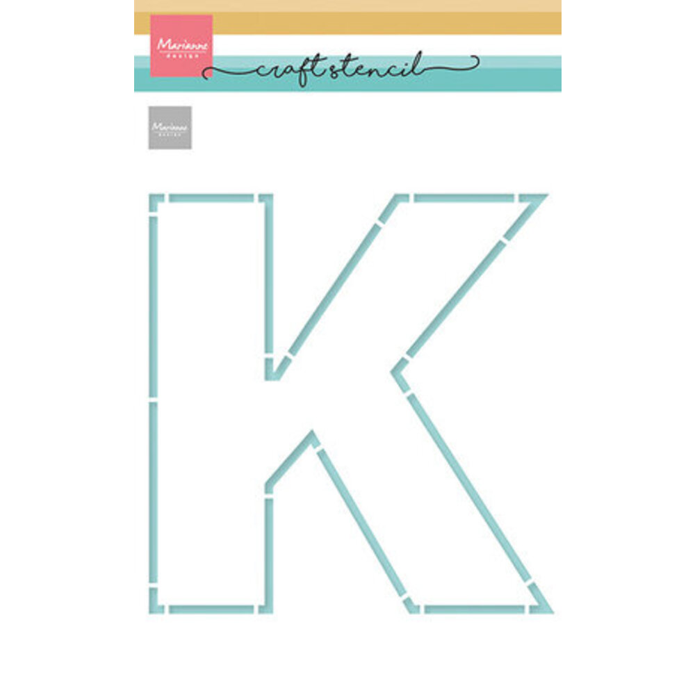 Marianne Design Craft Stencil A5 K-Letter (PS8149) - Paperpads.nl