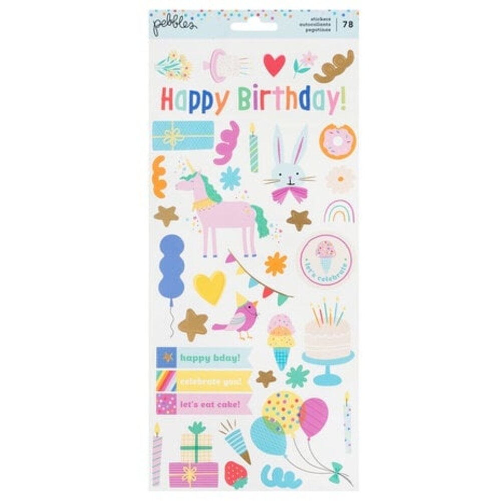 Pebbles All The Cake 6x12 Inch Stickers (34022066) - Paperpads.nl