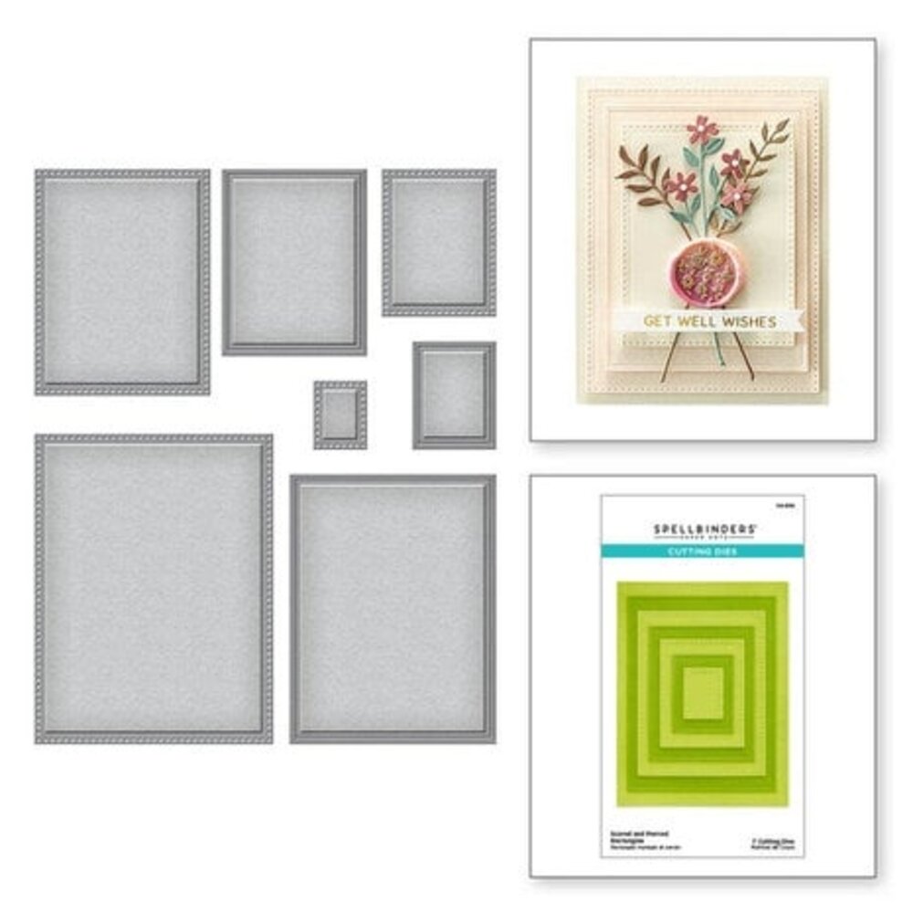 Spellbinders Scored and Pierced Rectangles Dies (S4-904) - Paperpads.nl