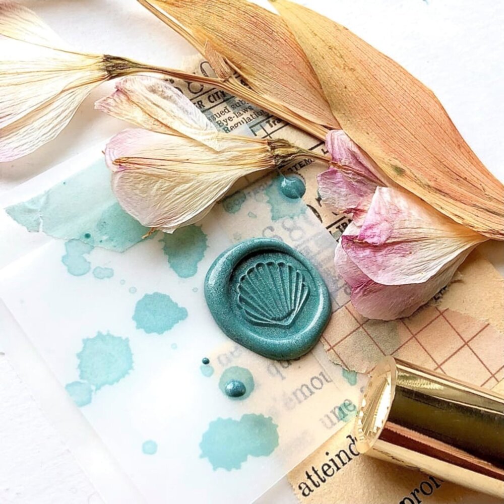 Nikki Dotti Wax Seal Stamp Mini Shell - Paperpads.nl