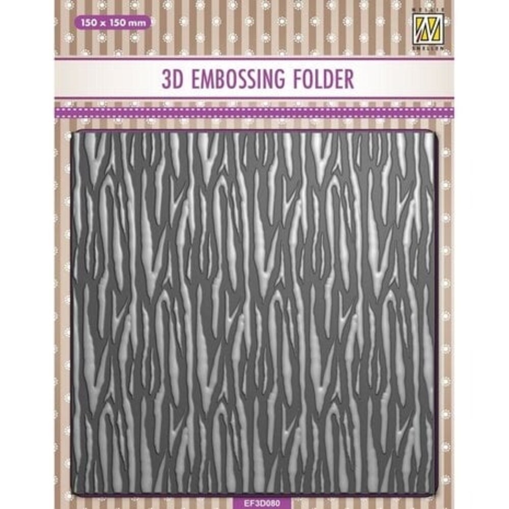Nellie Snellen 3D Embossing Folder Zebra (EF3D080) - Paperpads.nl
