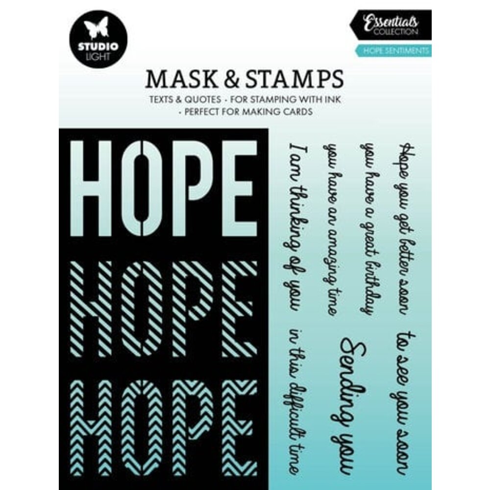 Studio Light Essentials Hope Sentiments Mask & Stamp (SL-ES-MST05) - Paperpads.nl