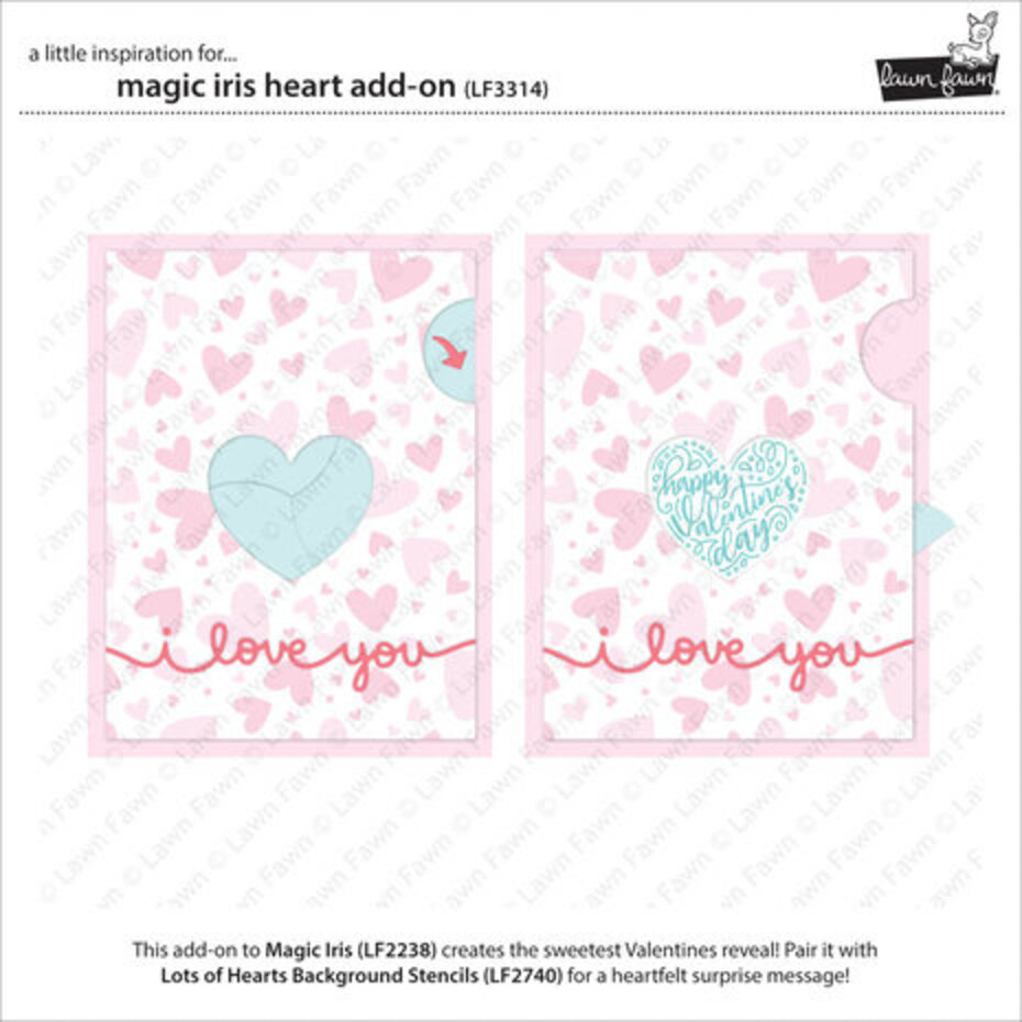 Lawn Fawn Magic Iris Heart Add-On Dies (LF3314) - Paperpads.nl
