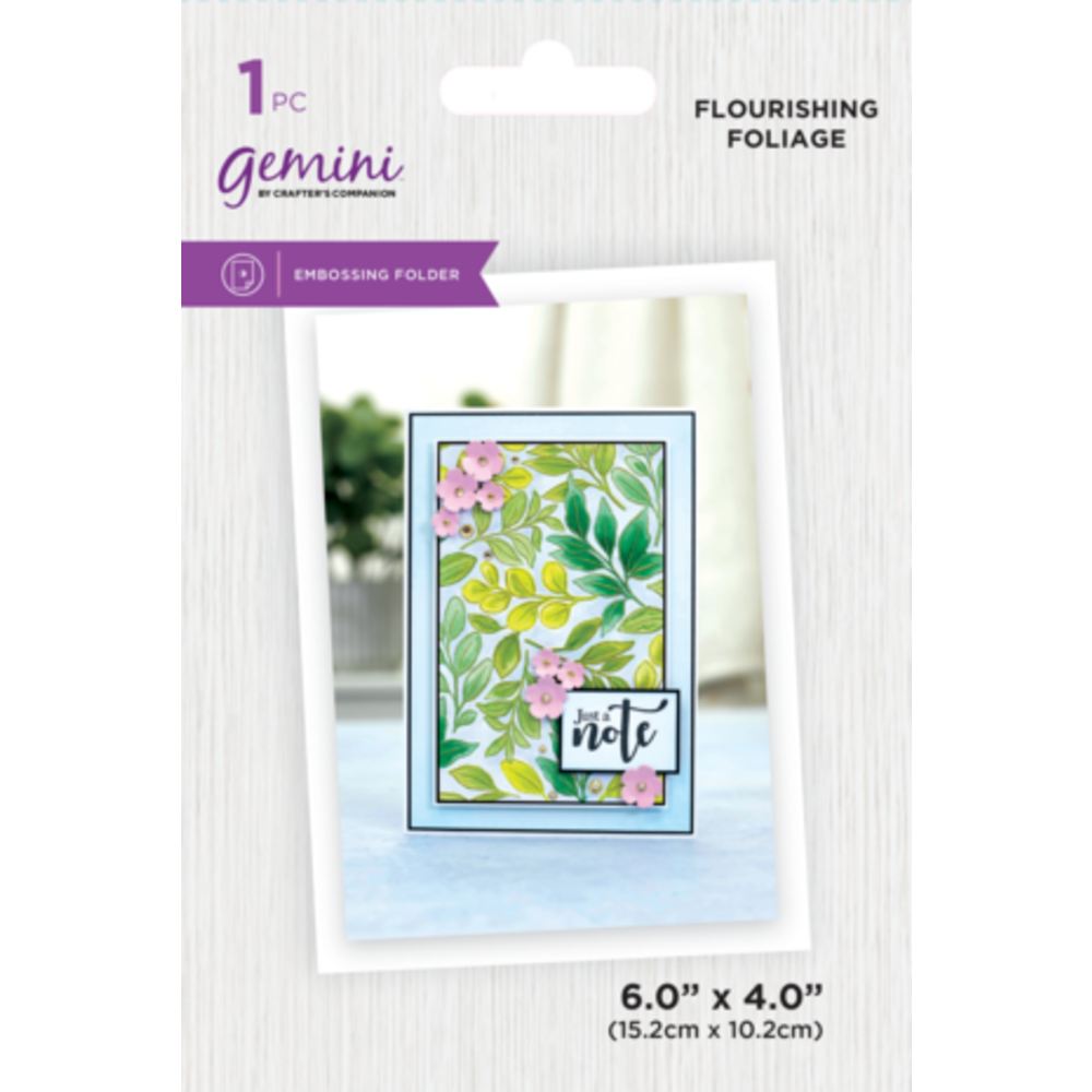 Gemini Illustrated Embossing Folder Flourishing Foliage (GEM-EF4-FLFO ...