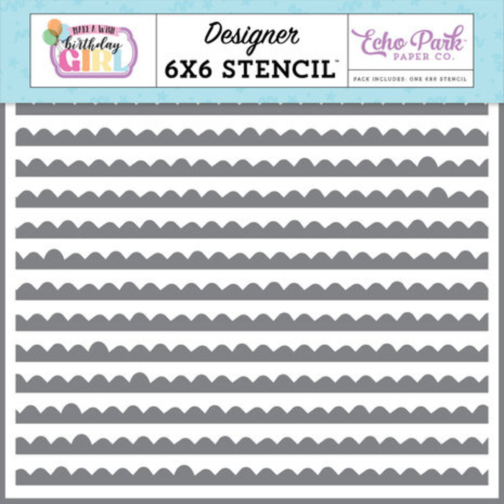 Echo Park Make A Wish Birthday Girl Borders Stencil (MWG349033 ...