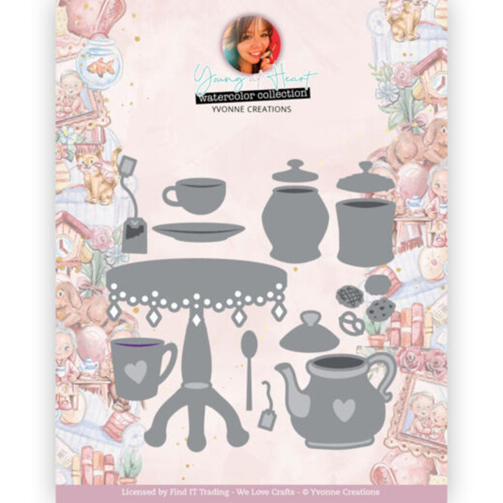Yvonne Creations Young at Heart Tea Time Die (YCD10342) - Paperpads.nl