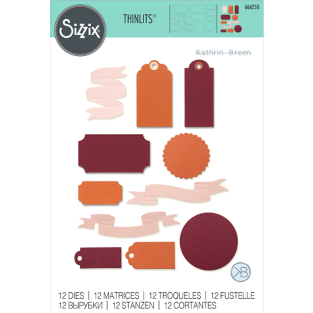 Sizzix Thinlits Die Set Vintage Tags & Banners (666250) - Paperpads.nl