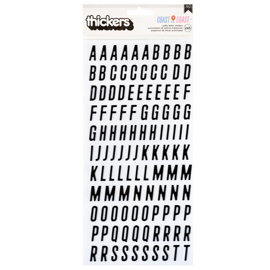 American Crafts Coast-to-Coast Thickers Alpha (34025930) - Paperpads.nl