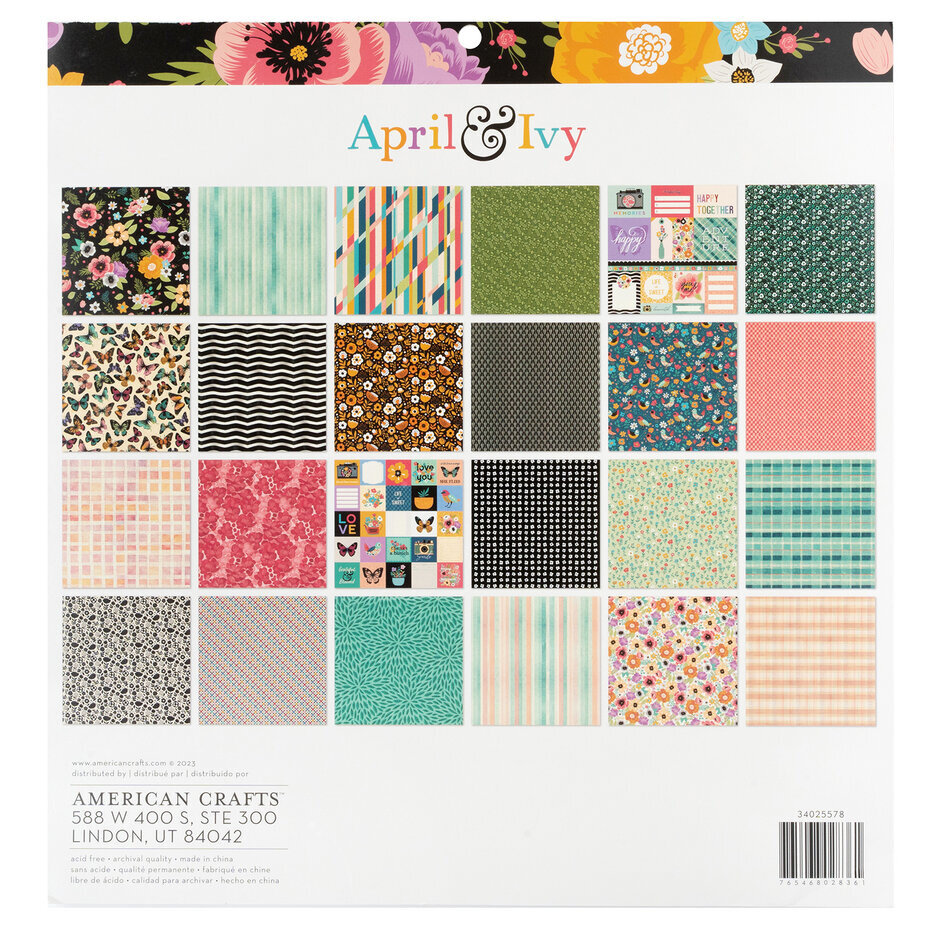 American Crafts April and Ivy 12x12 Inch Paper Pad (34025578 ...