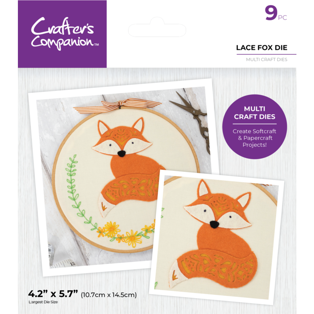 Crafter's Companion Lace Fox Multi Craft Dies (CC-MCD-LFOX) - Paperpads.nl