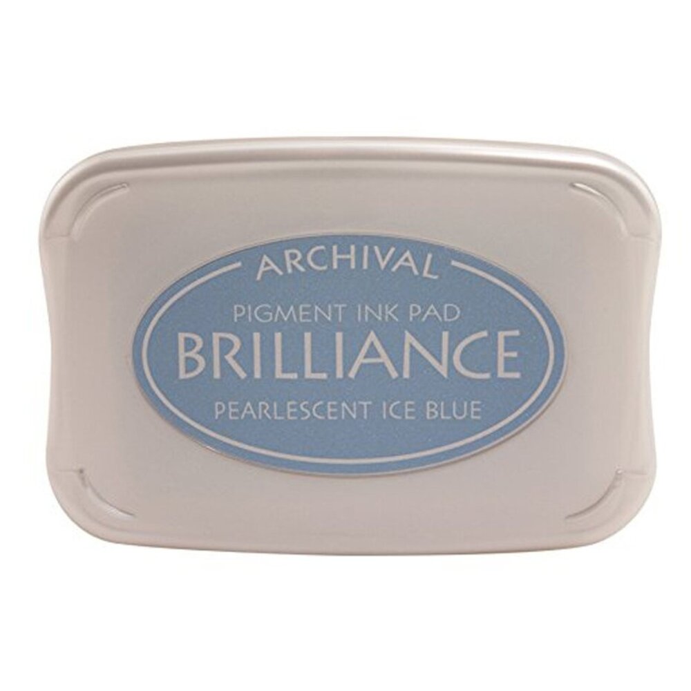 Tsukineko Brilliance Ink Pad Pearlescent Ice Blue (BR1-74) - Paperpads.nl