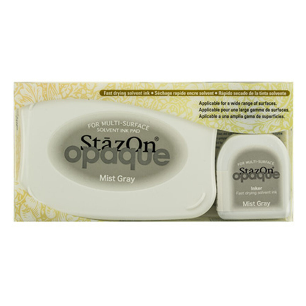 Tsukineko StazOn Opaque Ink Pads Mist Grey (SZ-000-181) - Paperpads.nl