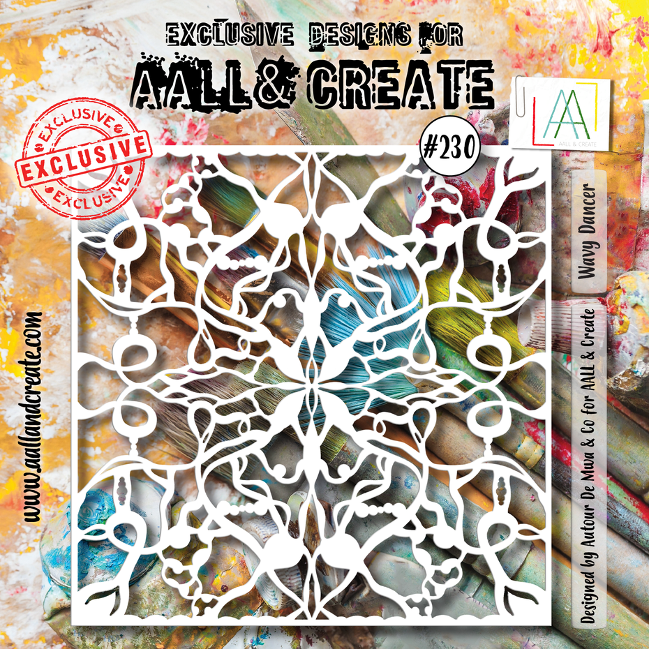 AALL and Create Masking Stencil 6x6 Inch Wavy Dancer (AALL-PC-230 ...