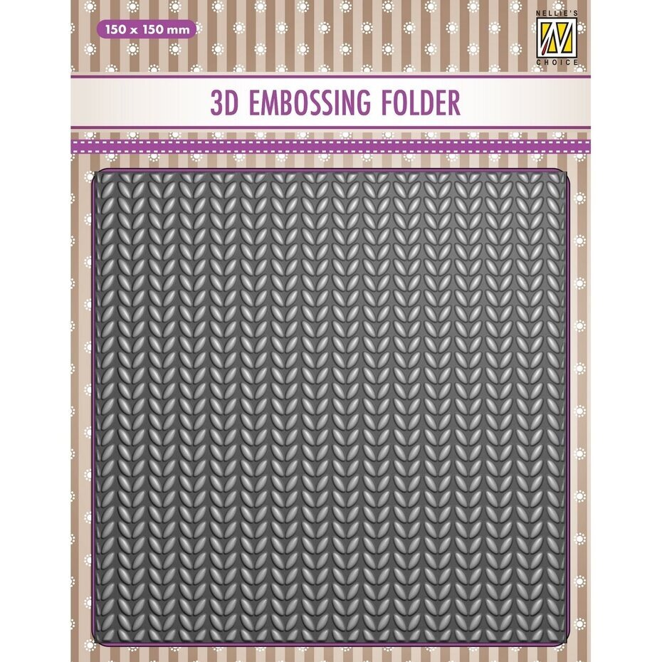 Nellie Snellen 3D Embossing Folder Knitting (EF3D082) - Paperpads.nl