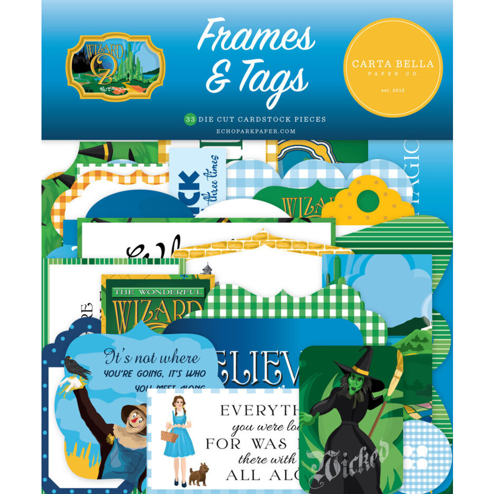 Carta Bella Wizard Of Oz Ephemera Frames & Tags (CBWO356025) - Paperpads.nl