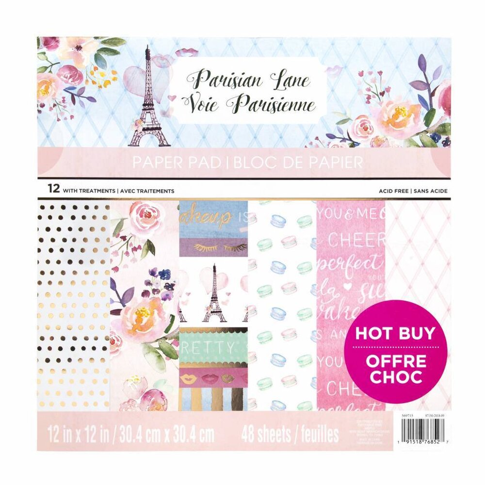 Craft Smith Parisian Lane 12x12 Inch Paper Pad (MPP0429) - Paperpads.nl