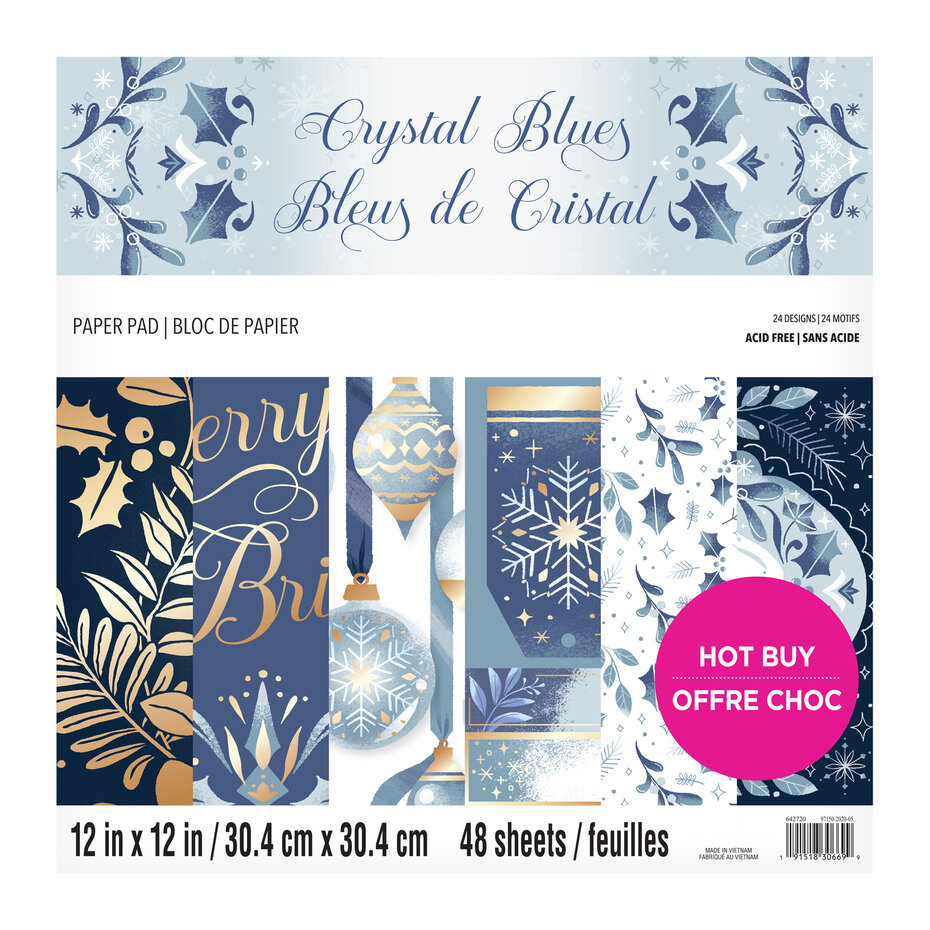 Craft Smith Crystal Blues 12x12 Inch Paper Pad (MSE6455) - Paperpads.nl