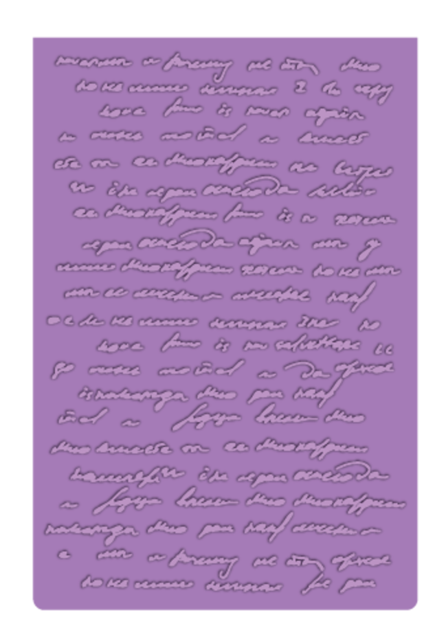 Crafter's Companion Hydrangea 2D Embossing Folder Handwritten Letter ...