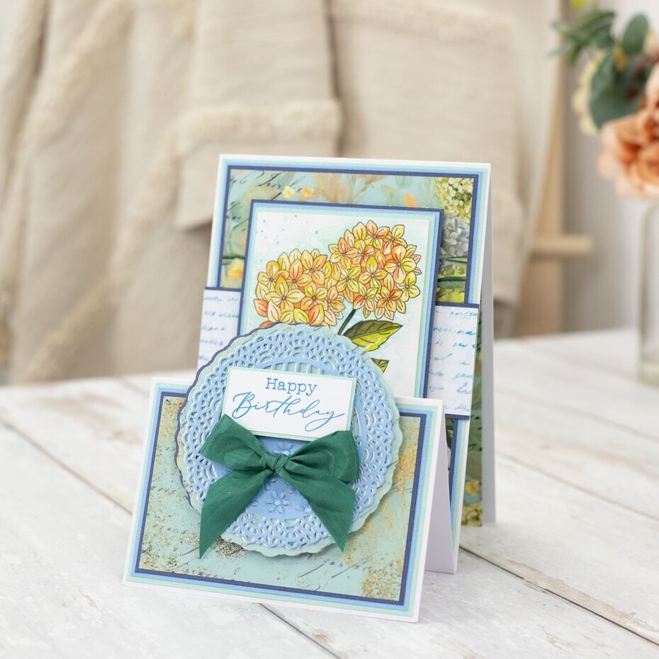 Crafter's Companion Hydrangea 2D Embossing Folder Handwritten Letter ...
