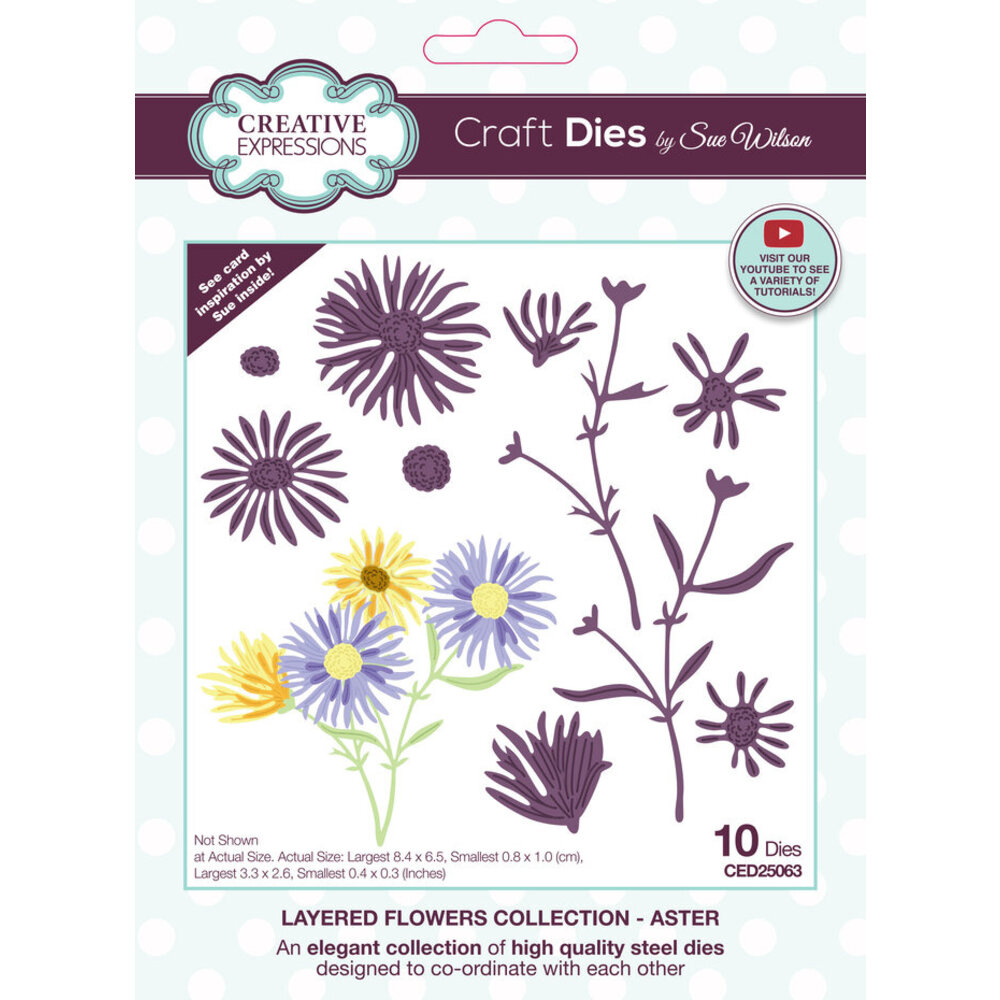 Creative Expressions Sue Wilson Craft Die Layered Flowers Aster (CED25 ...